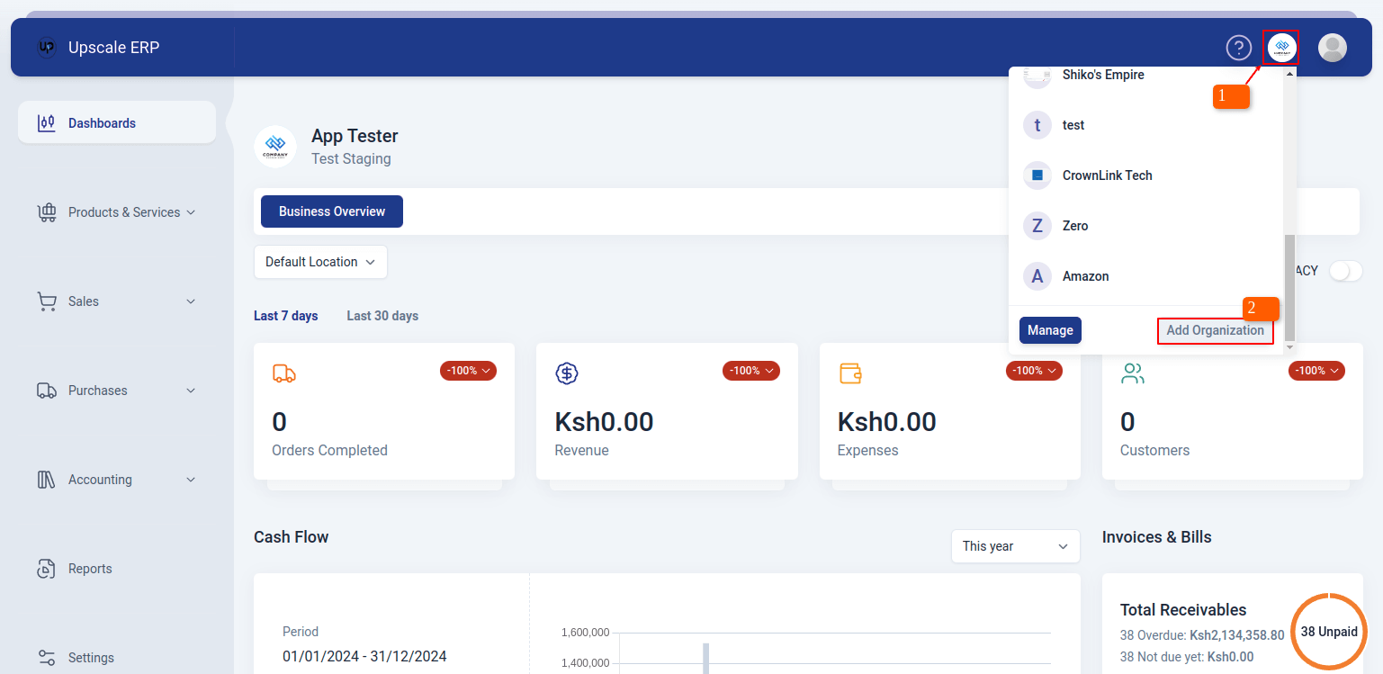 Quick Start | Upscale ERP Docs