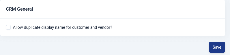 CRM Settings | Upscale ERP Docs