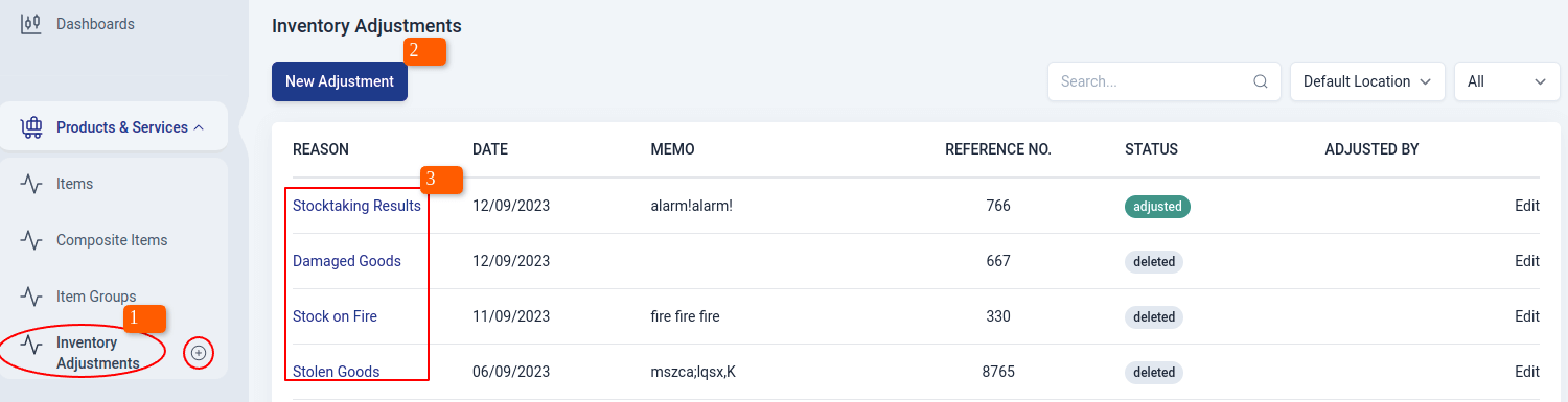 Stock Adjustments | Upscale ERP Docs