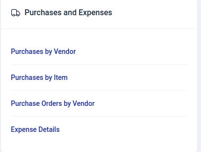 Purchases and Expenses Reports | Upscale ERP Docs
